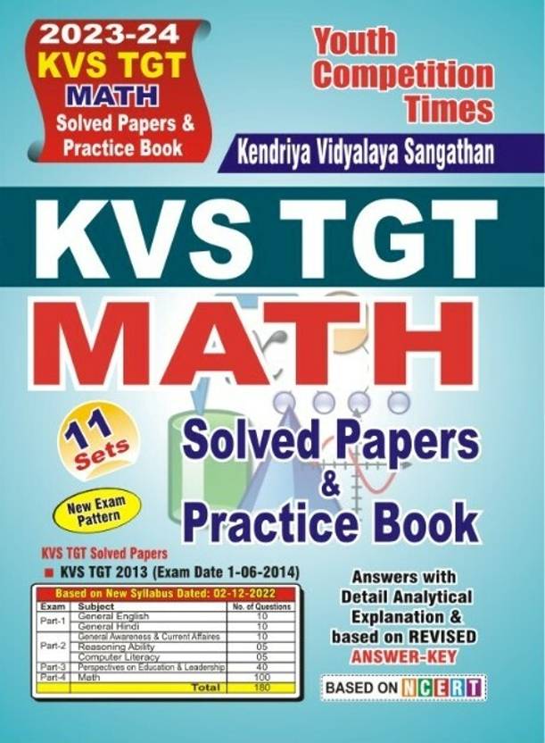 KVS TGT MATH Solved Papers & Practice Book (2023-24): Buy KVS TGT MATH ...