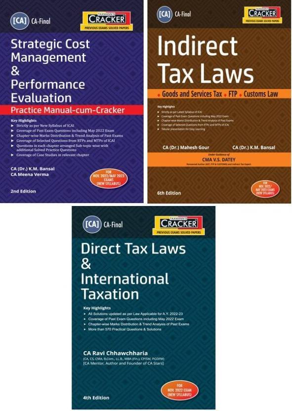 Taxmann CA Final Combo Cracker Group 2 (SCMPE+DT+IDT) New Syllabus By ... Taxmann CA Final Combo Cracker Group 2 (SCMPE+DT+IDT) New Syllabus By ...