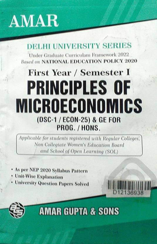 Amar Delhi University BA Prog 1st Year Economics (Principles Of ... Amar Delhi University BA Prog 1st Year Economics (Principles Of ...