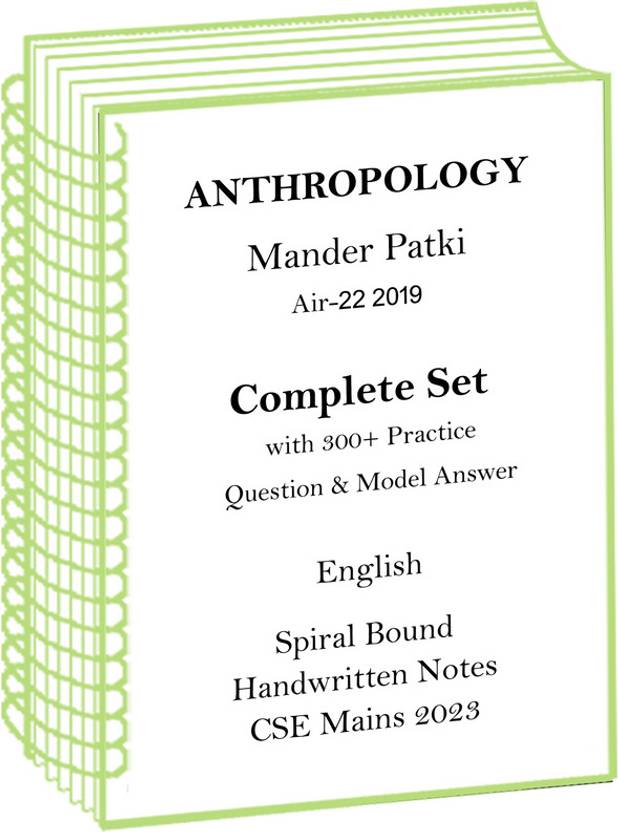 IAS Rank 22 Mandar Patki Anthropology Notes Plus 300 Plus Q & A By Dr ...