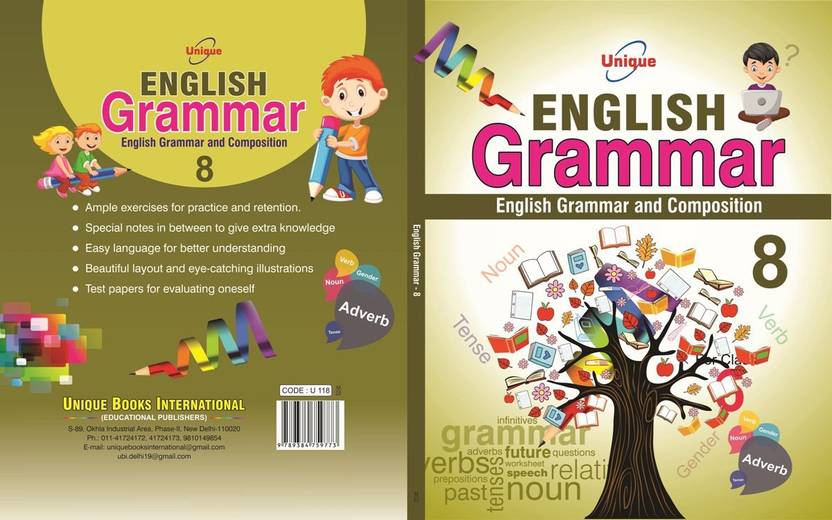 Unique English Grammar Book For Children Class 8 Level 8 English ...