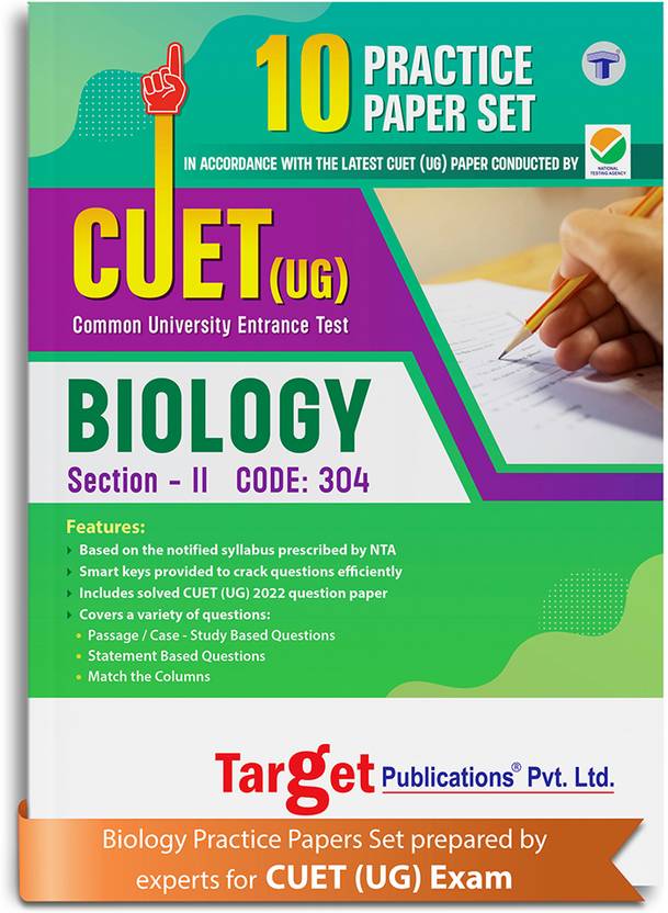 NTA CUET (UG) Biology Set Of 10 Practice Question Papers With Solutions ...