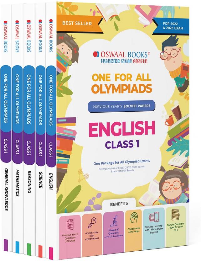 Oswaal One For All Olympiad Previous Years Solved Papers, Class 1 (Set ... Oswaal One For All Olympiad Previous Years Solved Papers, Class 1 (Set ...