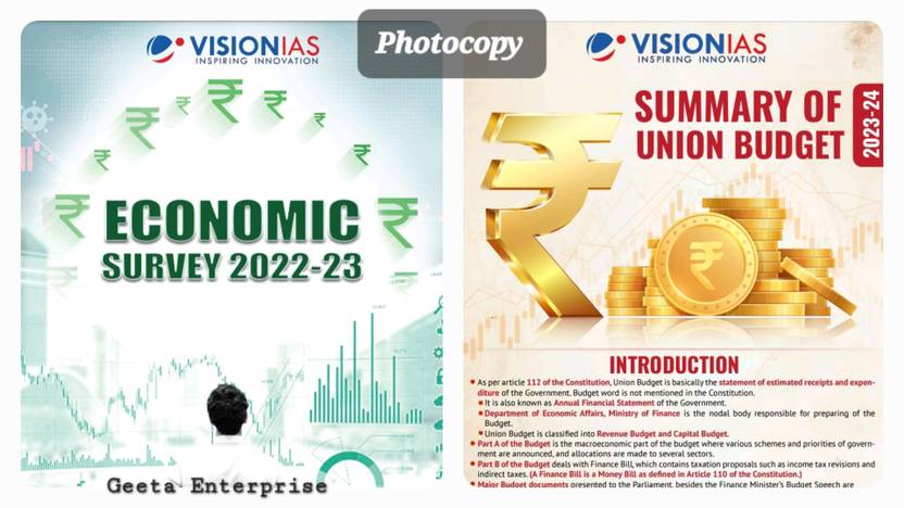 Vision Ias Economic Survey Summry Summry 2022-23 And Union Budget ...
