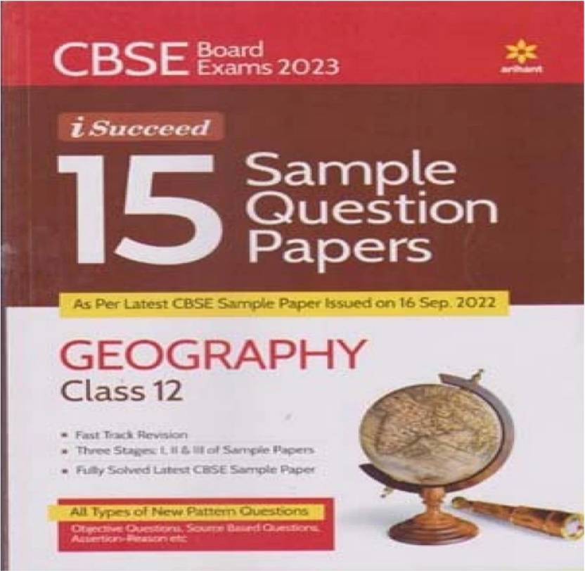 Airhant Cbse Sample Paper Class 12 2023 Geography: Buy Airhant Cbse ...
