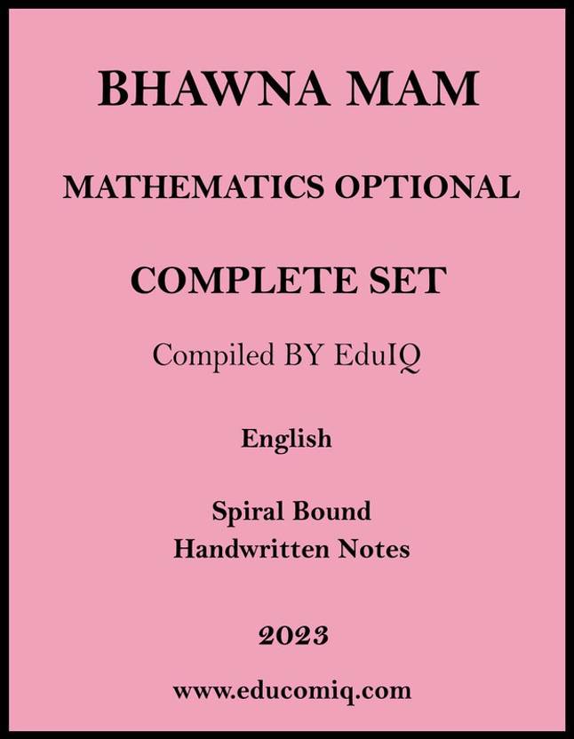 Bhawana Mam Mathematics Complete Handwritten Notes Of Vajiram And Ravi ...