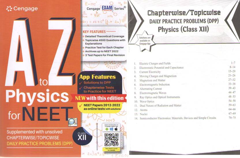 Cengage A To Z Physics For Neet (For Class - 12) With Chapterwise ...
