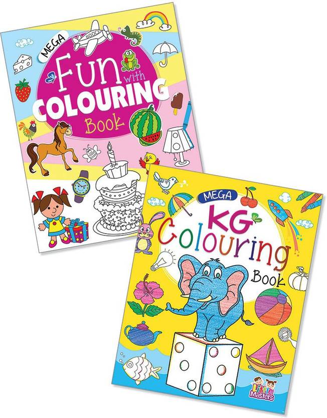 Mega Colouring Books A Set Of 2 (Fun Colouring & KG Colouring): Buy ...