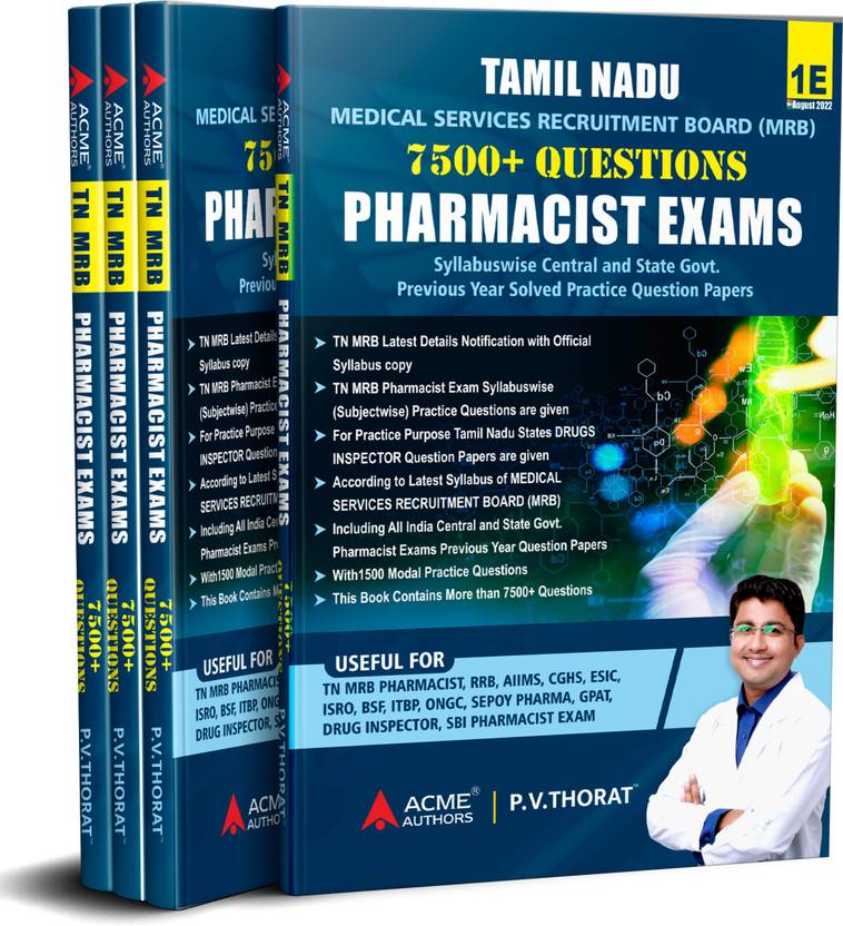 Tamilnadu MRB Pharmacist Exam 5500+ Practice Previous Year Question ...