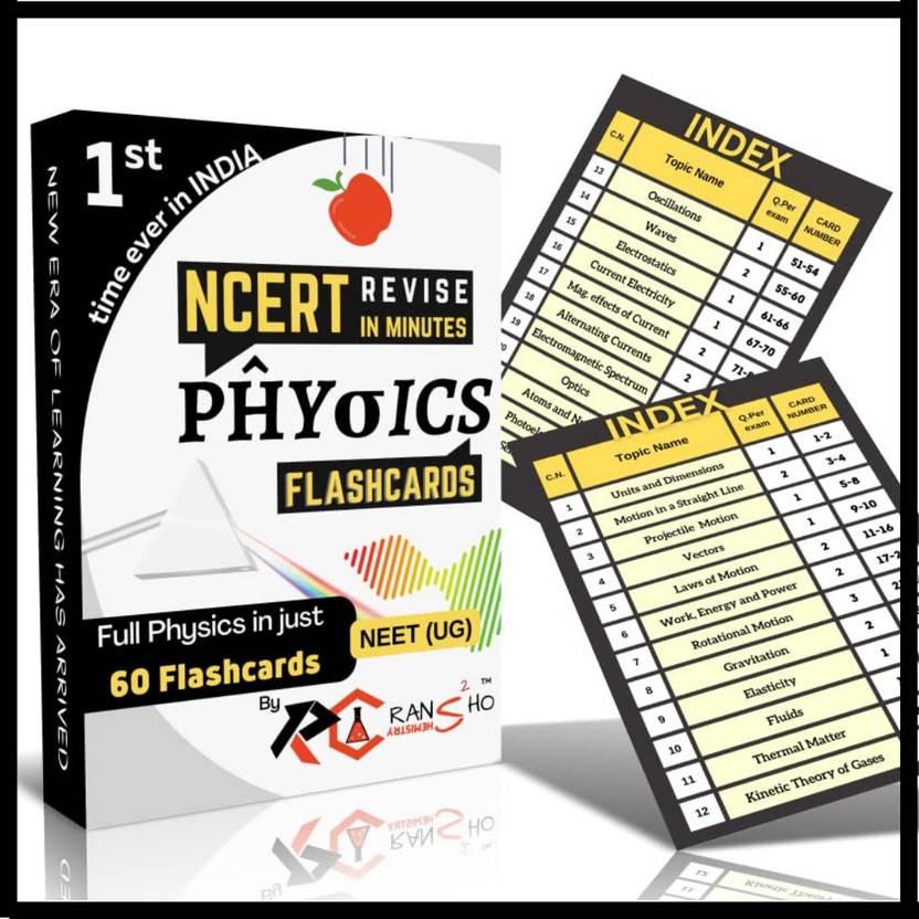 Neet Ug Physics Colourful Flashcards Buy Neet Ug Physics Colourful