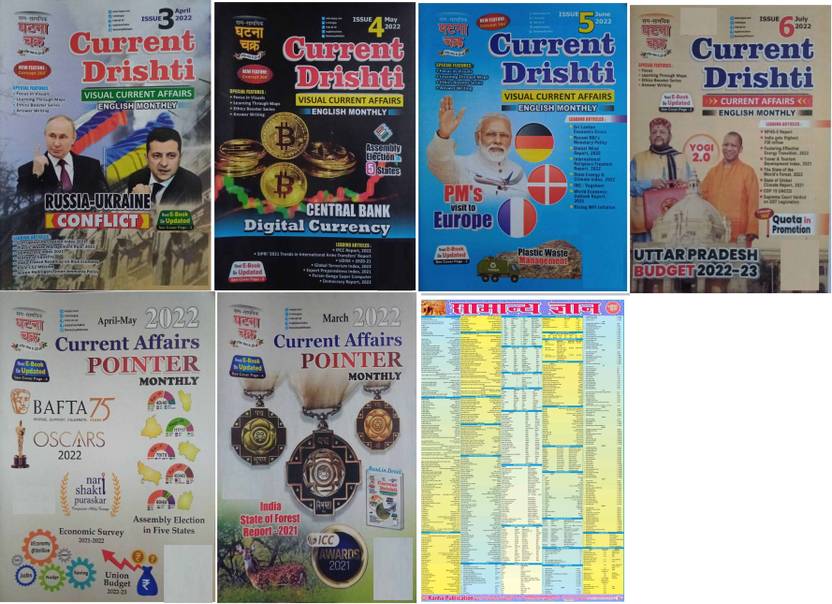 Ghatna Chakra Current Drishti Current Affairs English Monthly Aril+May+June+July With Current ...