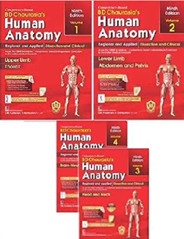 BD Chaurasia's Human Anatomy, 9th Edition 2023 Set Of (Volume 1, 2, 3,4 ...