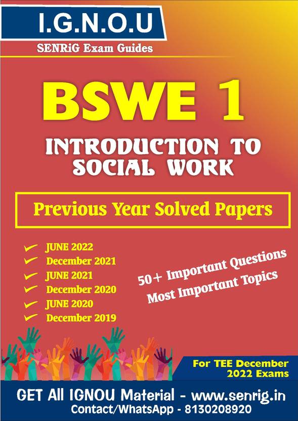 IGNOU BSWE 1 Previous Years Solved Question Papers Pdf Introduction To ... IGNOU BSWE 1 Previous Years Solved Question Papers Pdf Introduction To ...