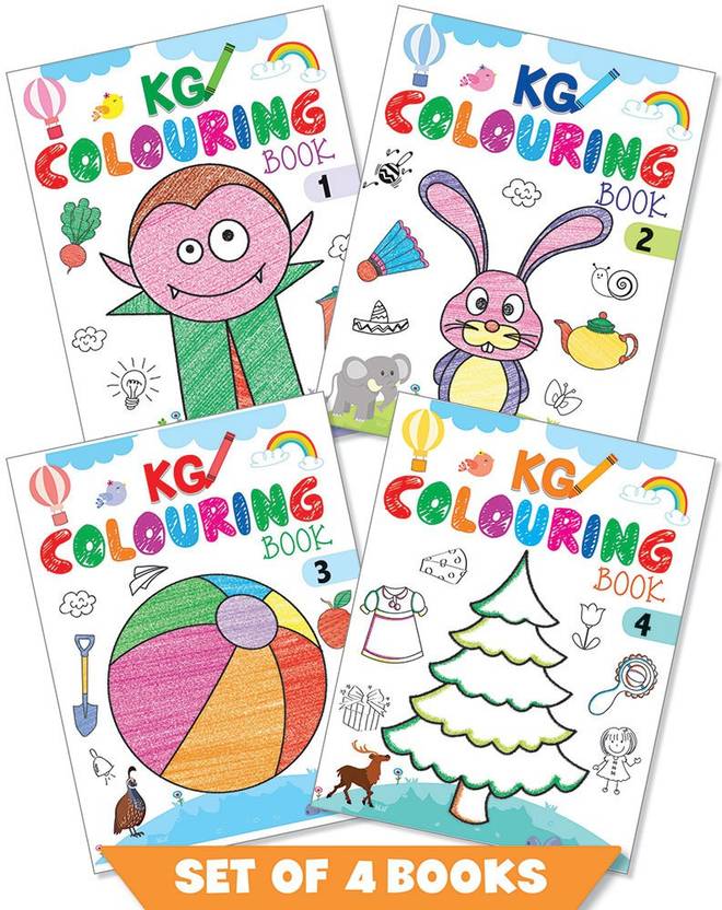 KG Colouring A Set Of 4 Book: Buy KG Colouring A Set Of 4 Book by ...