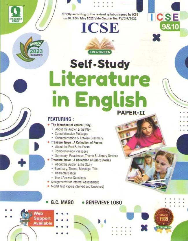 Icse Self Study Literature In English (Paper -2) By G.c. Mago & Genevieve Lobo: Buy Icse Self ...