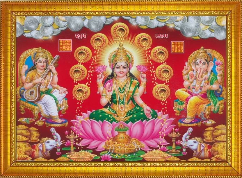 FRIZZY ARTS Laxmi ji Religious Frame Price in India - Buy FRIZZY ARTS ...