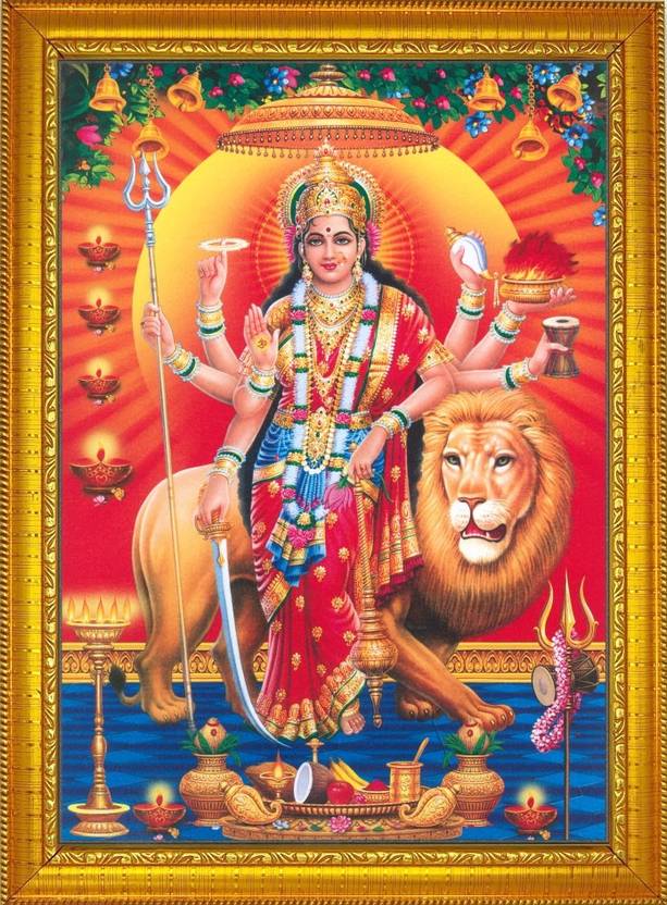 FRIZZY ARTS Durga Maa | Ambe Maa Religious Frame Price in India - Buy ...