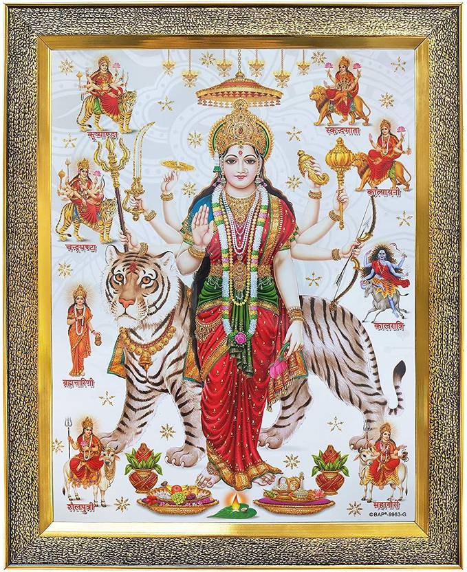 koshtak Durga / maa shera wali Religious Frame Price in India - Buy ...