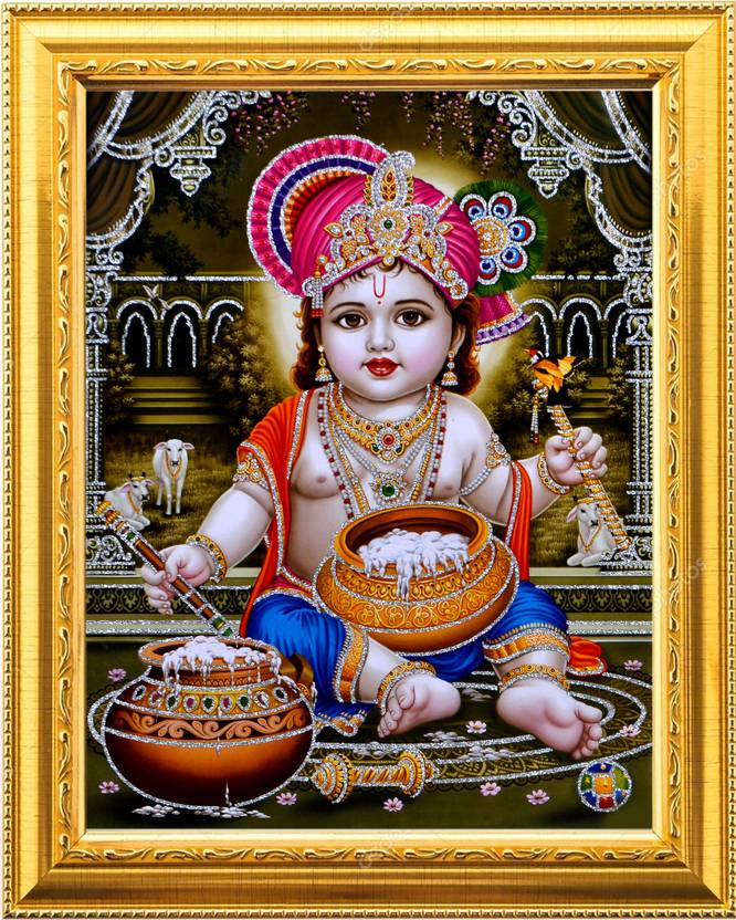 emofly kanha golden Religious Frame Price in India - Buy emofly kanha ...