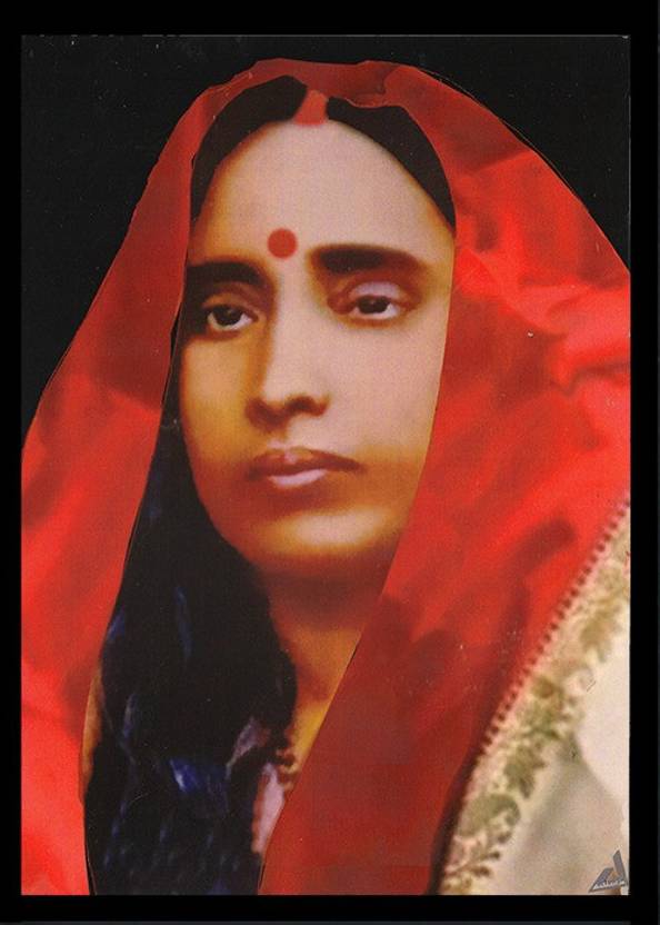 Deshkart SARADA MAA (5 IN X 7 IN) Laminated Photo With Back Support ...