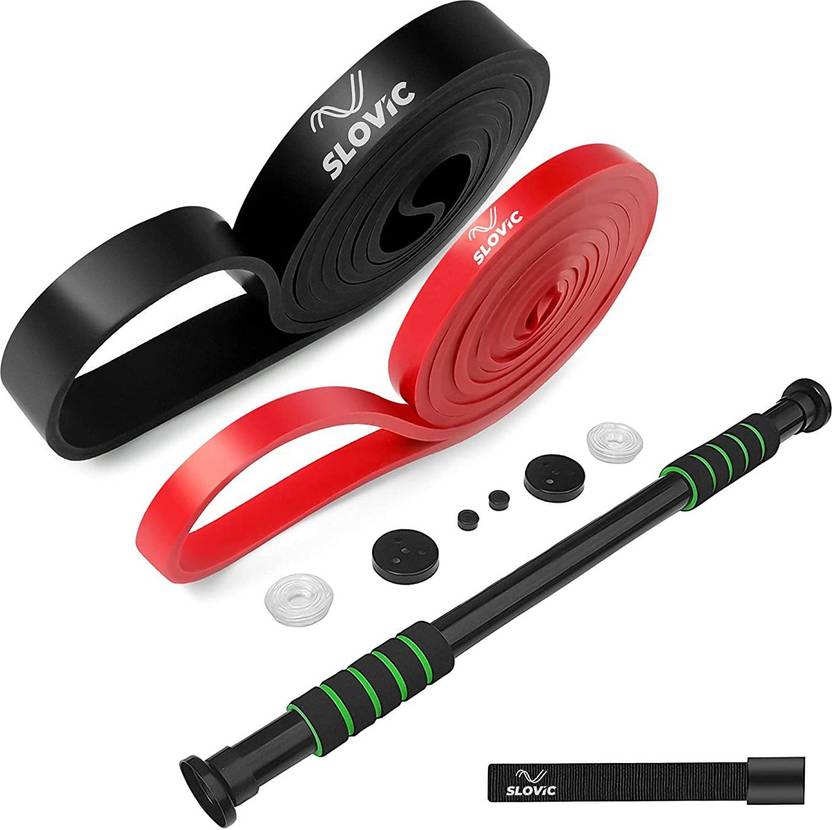 Slovic Resistance Tpe Bands And Pull Up Bar Combo For Workout Band For