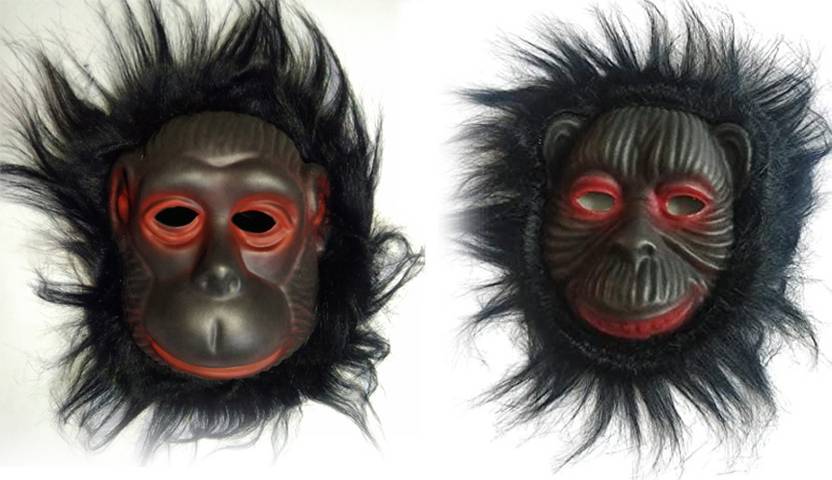 Gladsome Pack of 2 Monkey and Chimpanzee horror scary fun Mask for kids ...