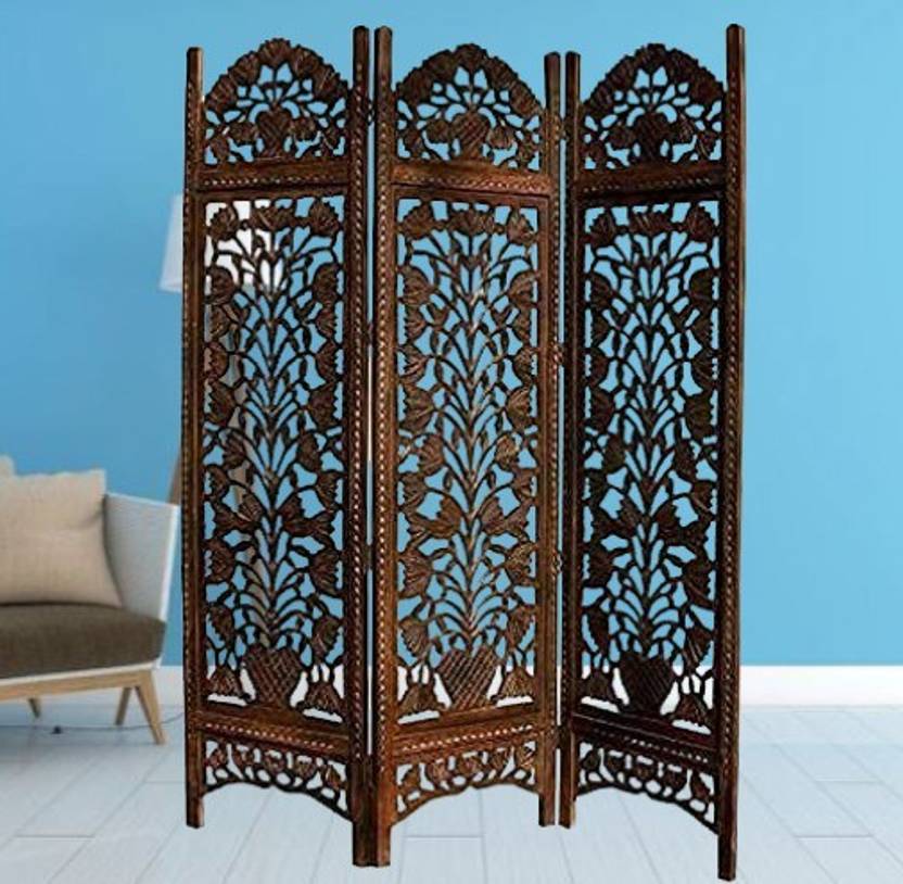 India wood mart Wooden Partition Screen Room Divider Traditional ...
