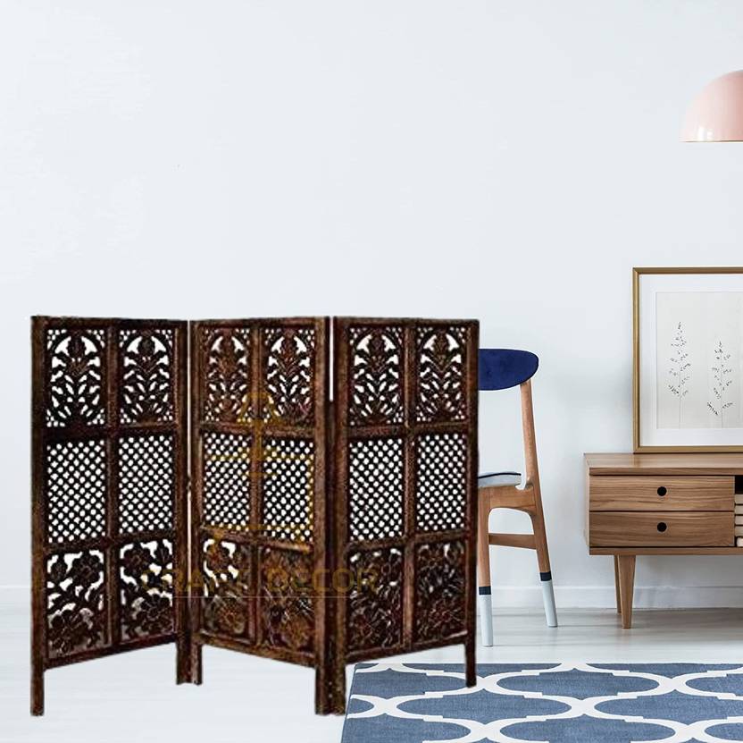 Soul Light Art Wooden Partition for Living Room Partition Brown (3 ...