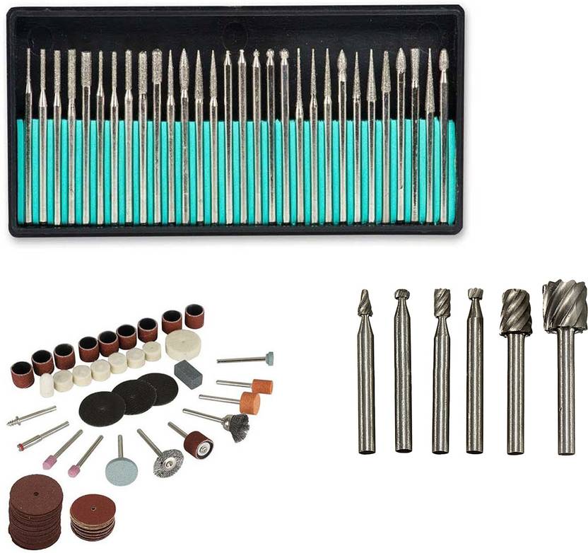 Digital Craft 105Pc Rotary Tools Set,30Pc Diamond Burs Set,6Pc HSS ...