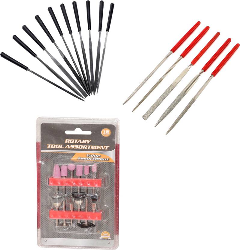 Digital Craft 10Pc 4x160 Needle File Set,12Pc Rotary Tools Set,5Pc ...