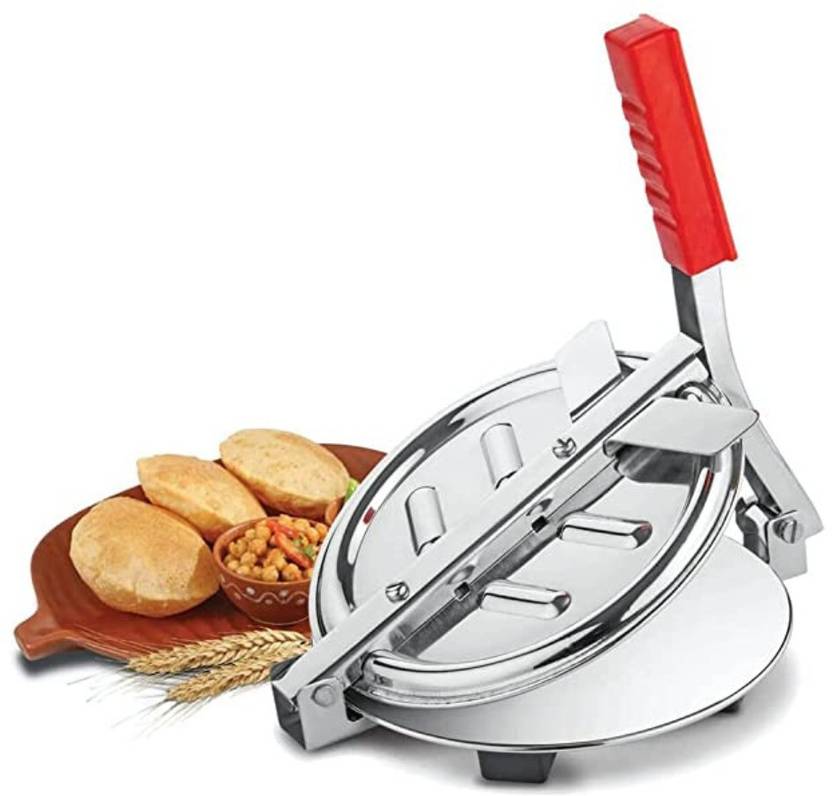 kichpro Stainless Steel Puri Press Chapati, Roti, Papad Maker Roti and ...