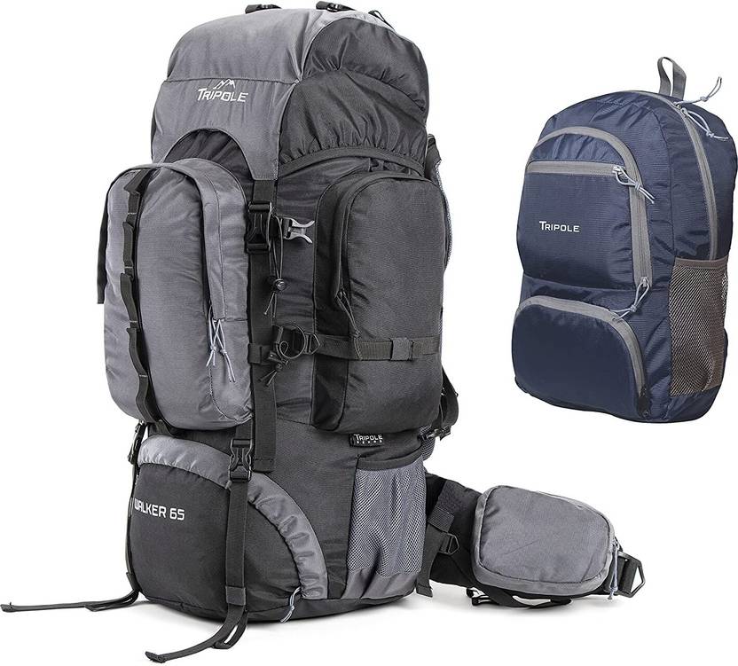 Tripole Walker 65 litres Rucksack with 20 Litre Foldable Day Pack ...