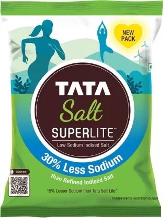 Tata Superlite Namak, 30% Low Sodium 1kg Iodized Salt Price in India ...