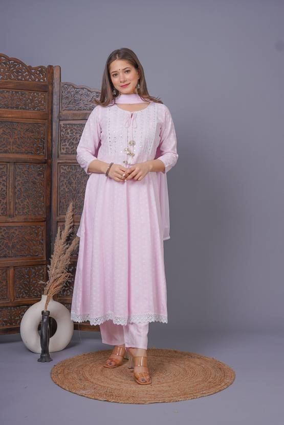 ambey creation Embroidered Kurta, Palazzo & Dupatta Set - Buy ambey ...