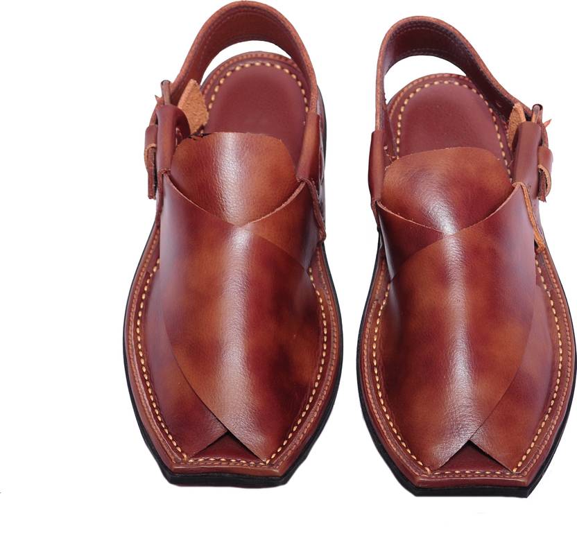 PESHAWARI CHAPPAL Men Brown Sandals - Buy PESHAWARI CHAPPAL Men Brown ...