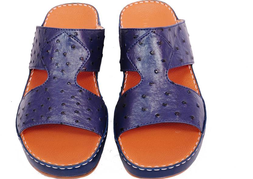 LEATHER CHAPPAL FOR MEN Men Blue Sandals - Buy LEATHER CHAPPAL FOR MEN ...