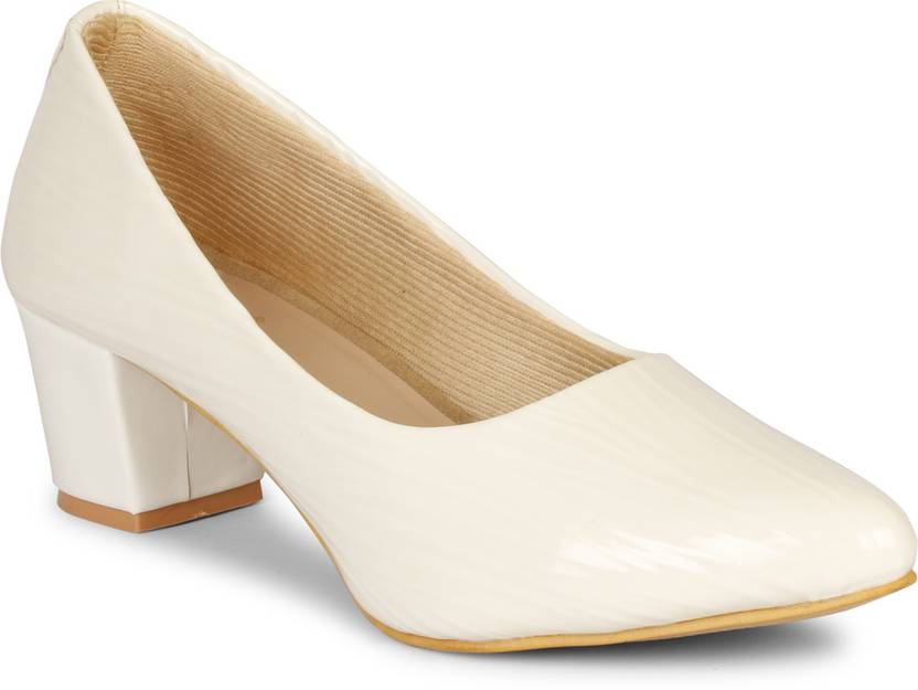 Smart & Sleek Women Off White Heels - Buy Smart & Sleek Women Off White ...