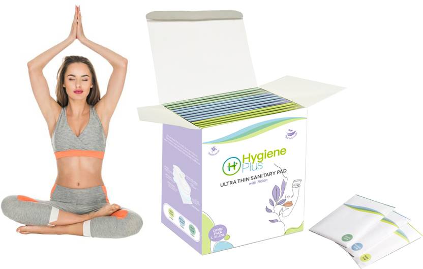 Hygiene Plus Sanitary Pad For Women Ultra Thin Rash Free Combi flow ...