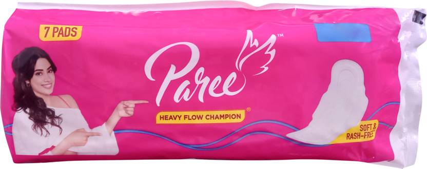 Paree Soft & Rash Free Regular Sanitary Pads for Heavy Flow - 7 Pads ...