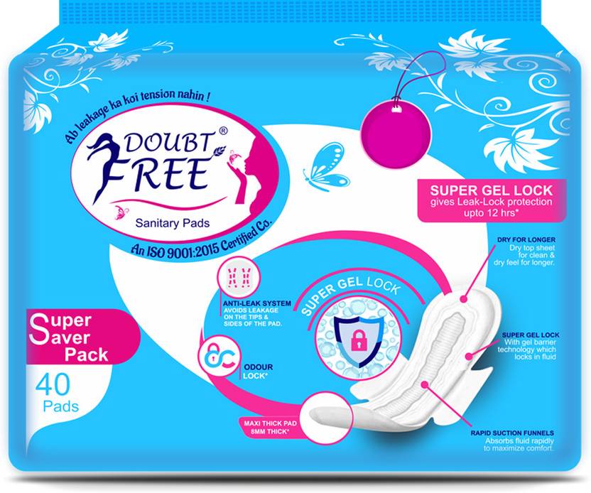doubtfree XL Sanitary Pads |40 Pads | Heavy Flow Pads |Ultra-Thin Rash ...