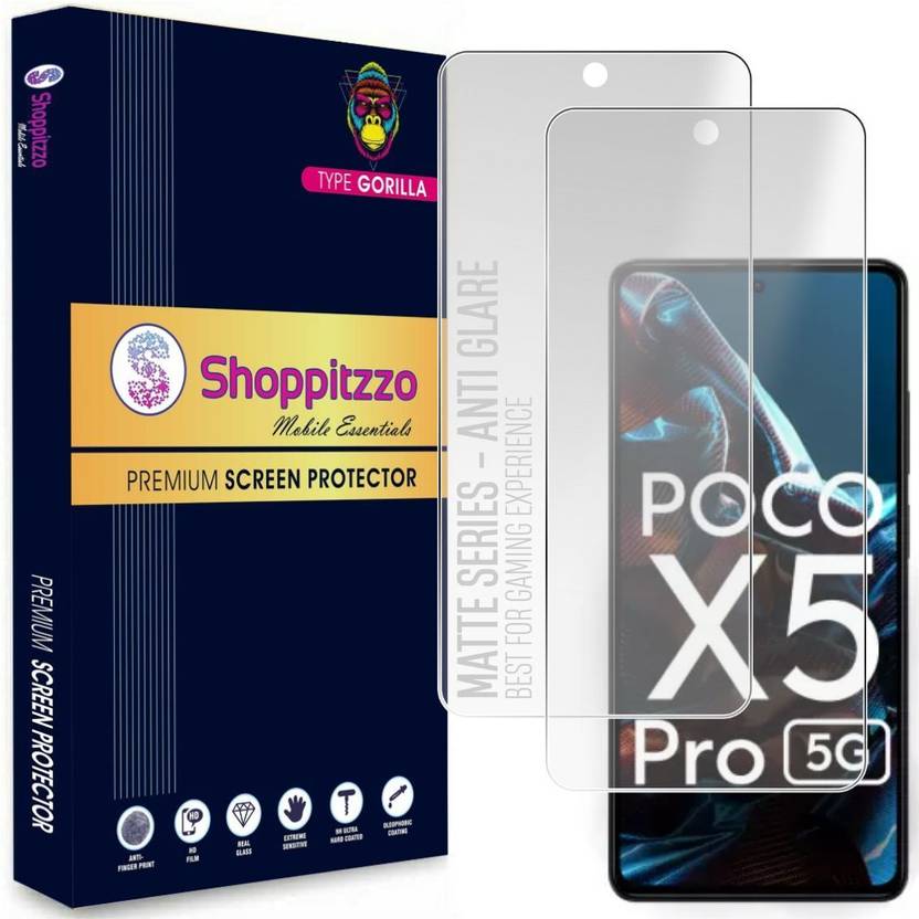 Shoppitzzo Screen Guard for Poco X5 Pro | Poco X5 Pro 5G**Matte Series**/Anti Glare-Anti ...