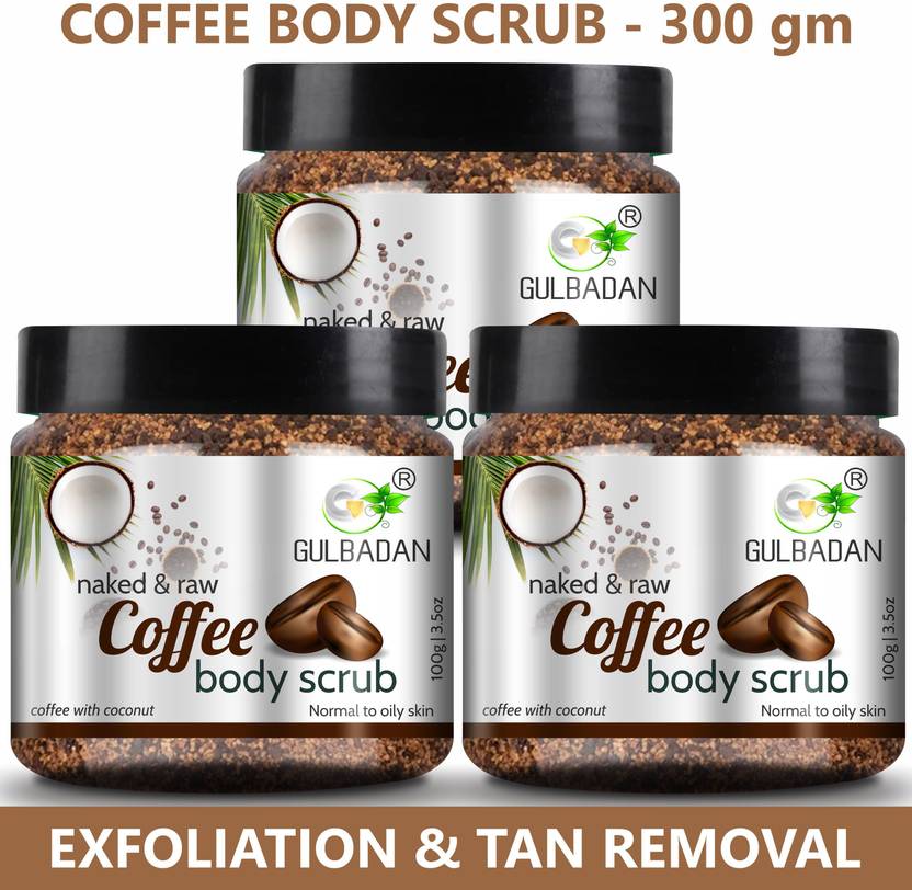 GULBADAN Naked & Raw Coffee Body Scrub, Pack of 3 | Exfoliation, Tan Removal Scrub - Price in ...