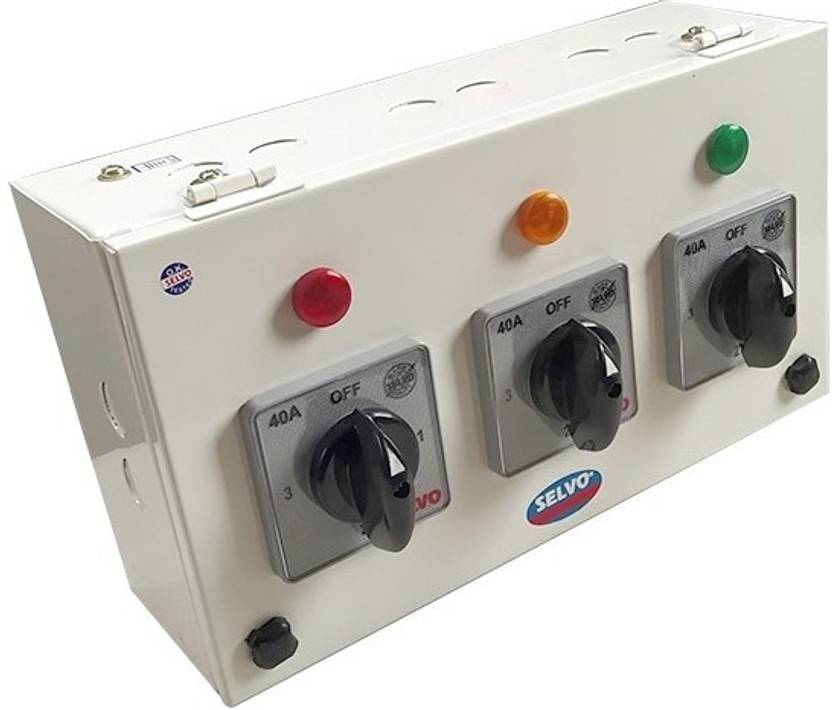 Selvo 40A Three Phase Neutral (TPN) Phase Selector Enclosure (Rotary ...