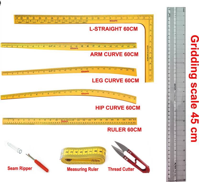 Kitoarts Wooden Tailoring Scales, Tailoring Kit, Measuring Scales ...