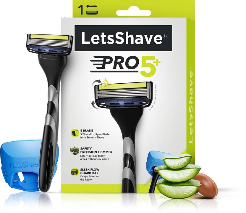 LetsShave Pro 5 Plus Shaving Razor for Men Sleek Flow Rubber Guard ...