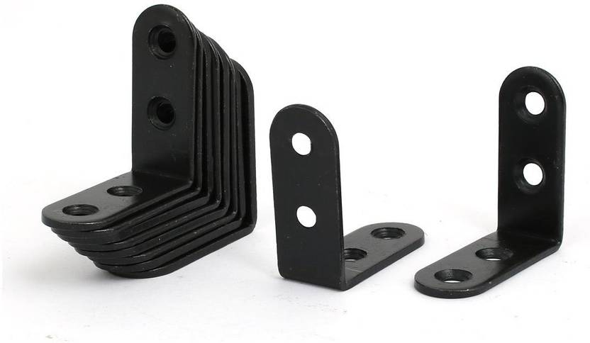 global up L Shape Angle Bracket Corner Brace Joint Fastener Black 20 ...