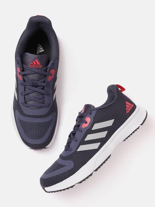 ADIDAS ADIDAS Men Navy Blue Grey Striped Woven Design Jaysaw Reflective ...
