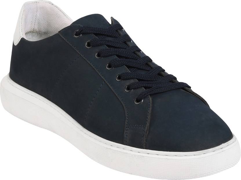 cafe moda Big Size Extra Wide Suede Leather Blue Smart Casual Sneakers ...
