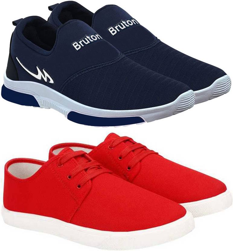 BRUTON Combo Pack of 2 Sports Shoes Running Shoes For Men Running Shoes ...