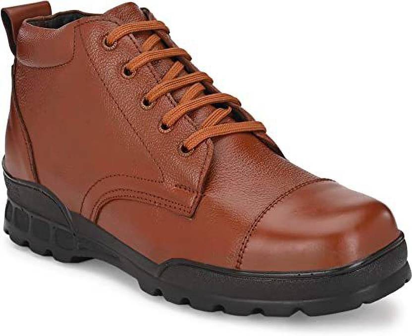 TENDER TSF Leather Police Boot for Men (TAN) Boots For Men - Buy TENDER ...